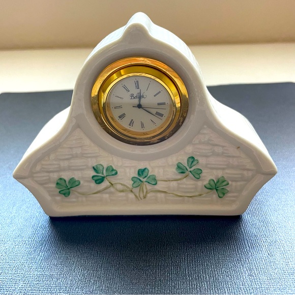 Belleek | Accents | Belleek Shamrock Killarney Mantel Clock | Poshmark